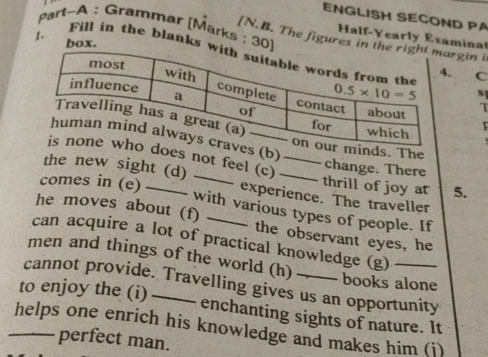 Fill in the blanks with suitable words from | StudyX