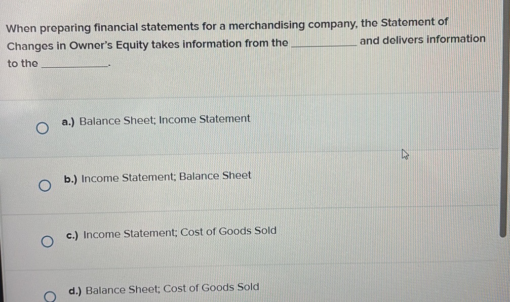 When preparing financial statements for a | StudyX