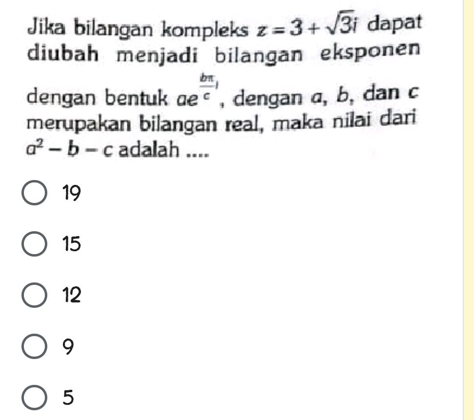 Jika bilangan kompleks $z = 3 + {3}i$ dapat | StudyX