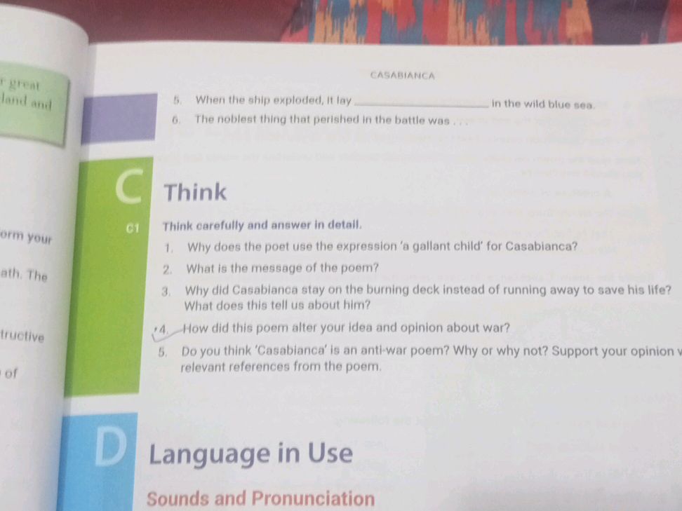 1. Why does the poet use the expression 'a | StudyX