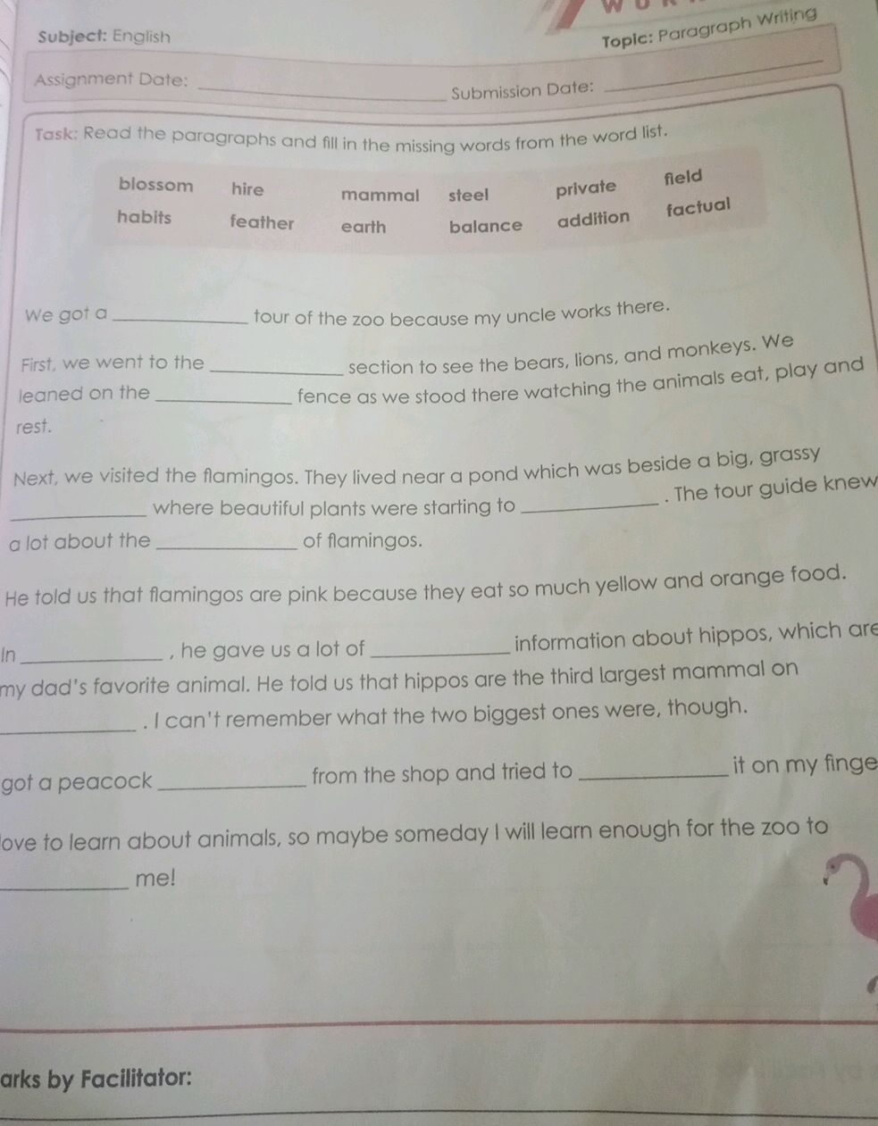 Task: Read the paragraphs and fill in the | StudyX