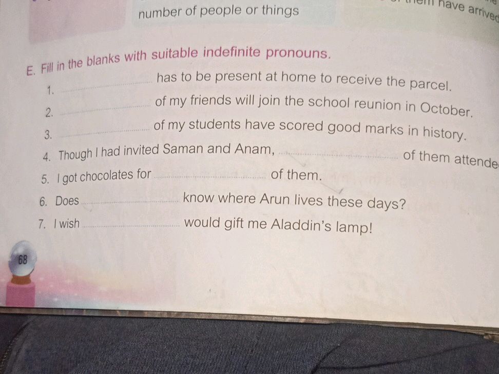 E. Fill in the blanks with suitable | StudyX