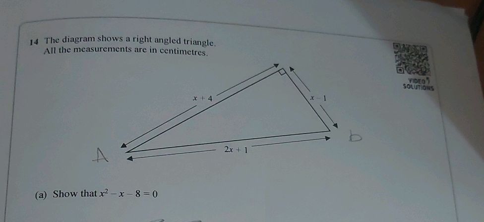 14 The diagram shows a right angled | StudyX