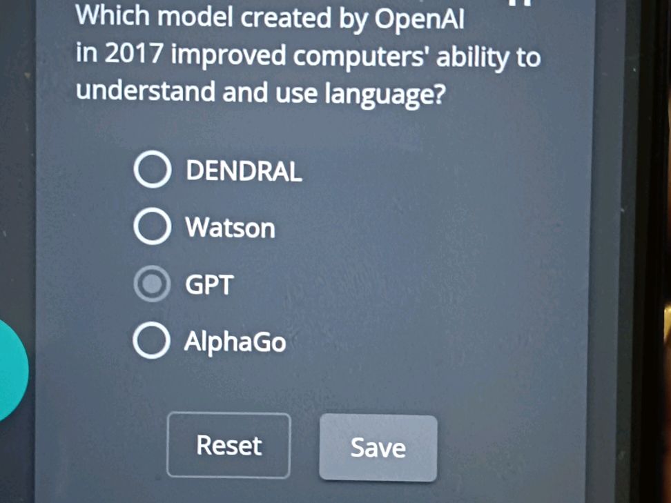 Which model created by OpenAl in 2017 | StudyX