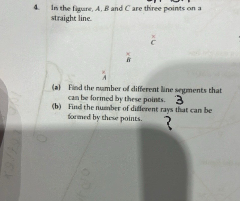 4. In the figure, A, B and C are three | StudyX