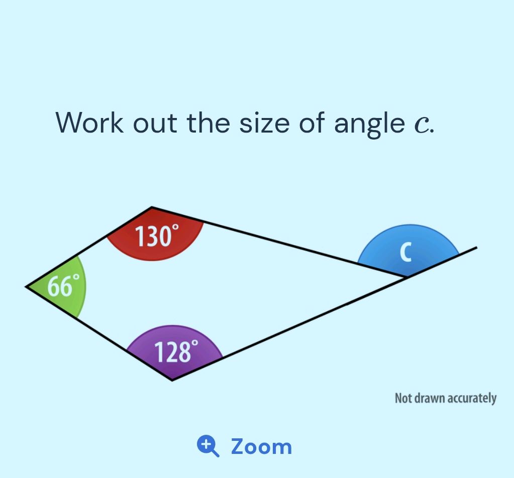 Work out the size of angle c. There is a | StudyX