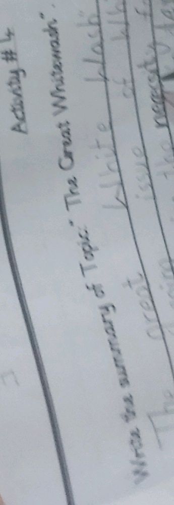 Activity #4 Write the summary of Topic: "The | StudyX