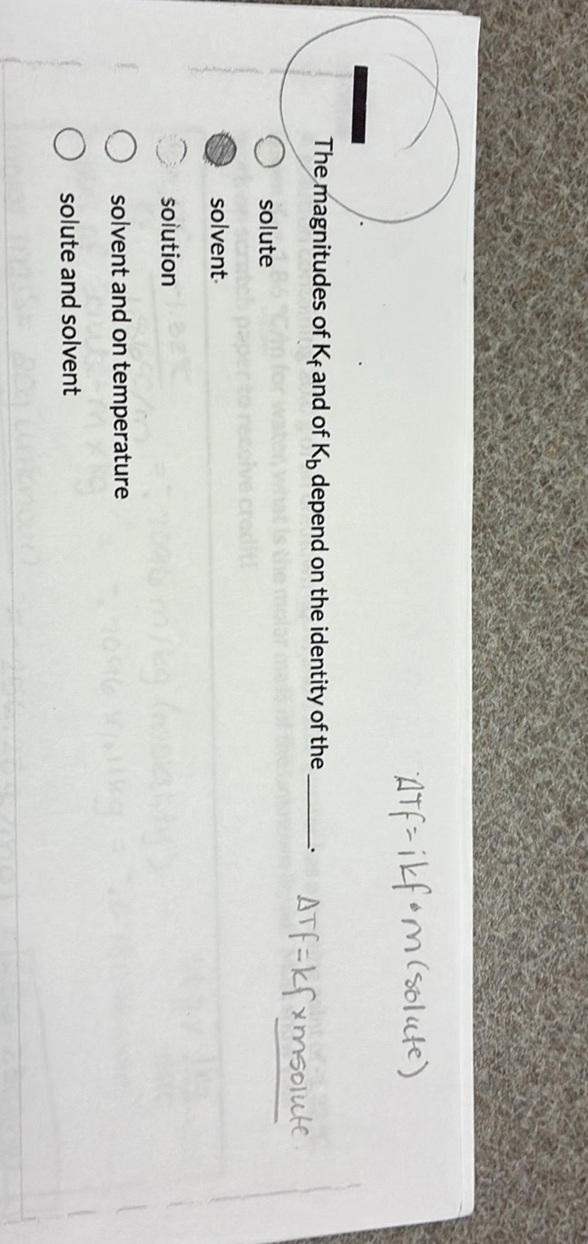 The magnitudes of Kf and of Kb depend on the | StudyX