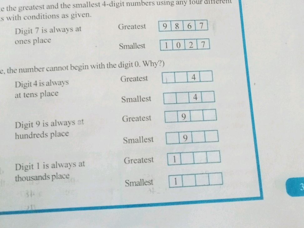 Fill in the blanks to find the greatest and | StudyX