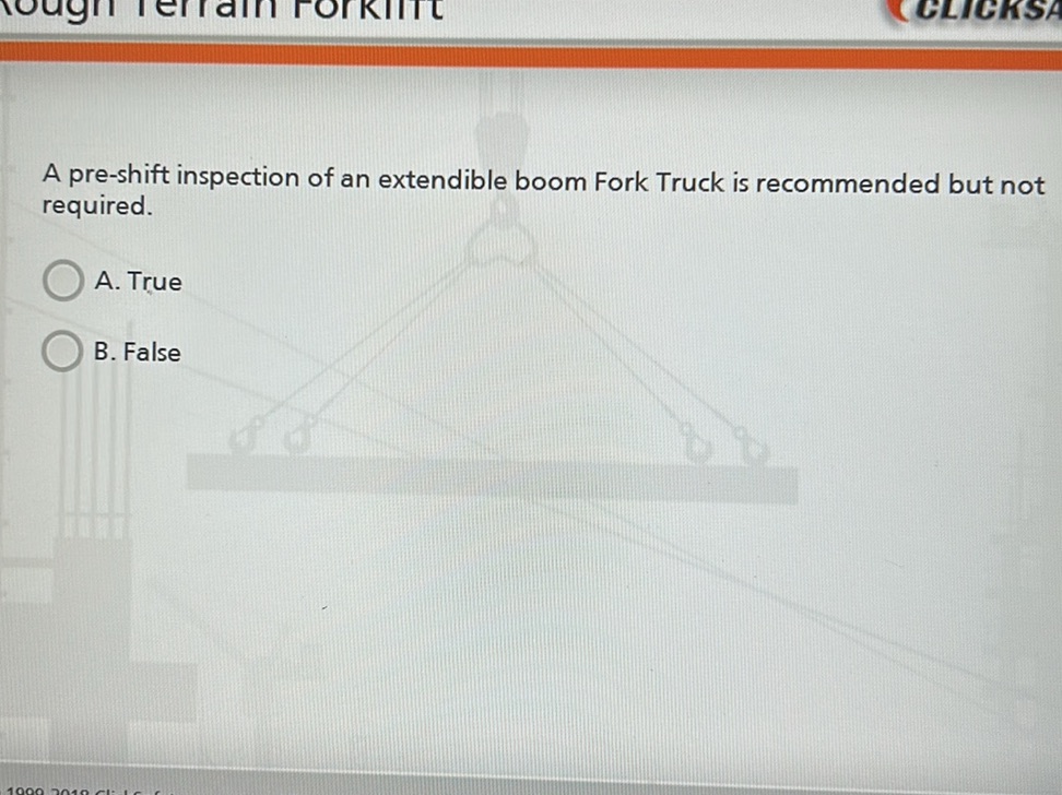 A pre-shift inspection of an extendible boom | StudyX