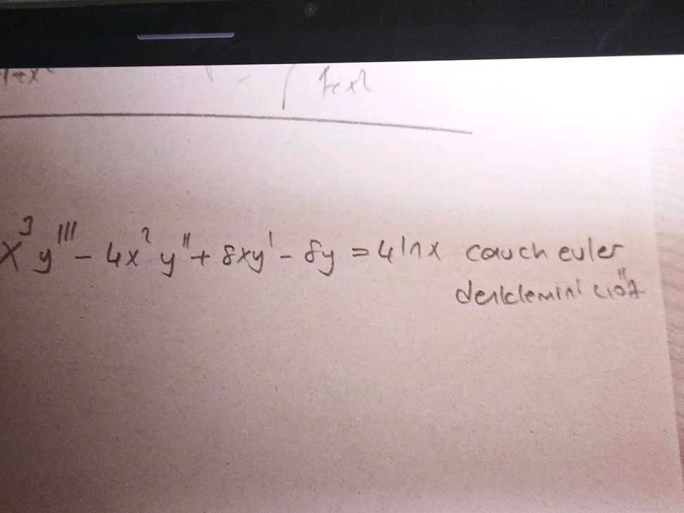 Solve the following Cauchy-Euler | StudyX