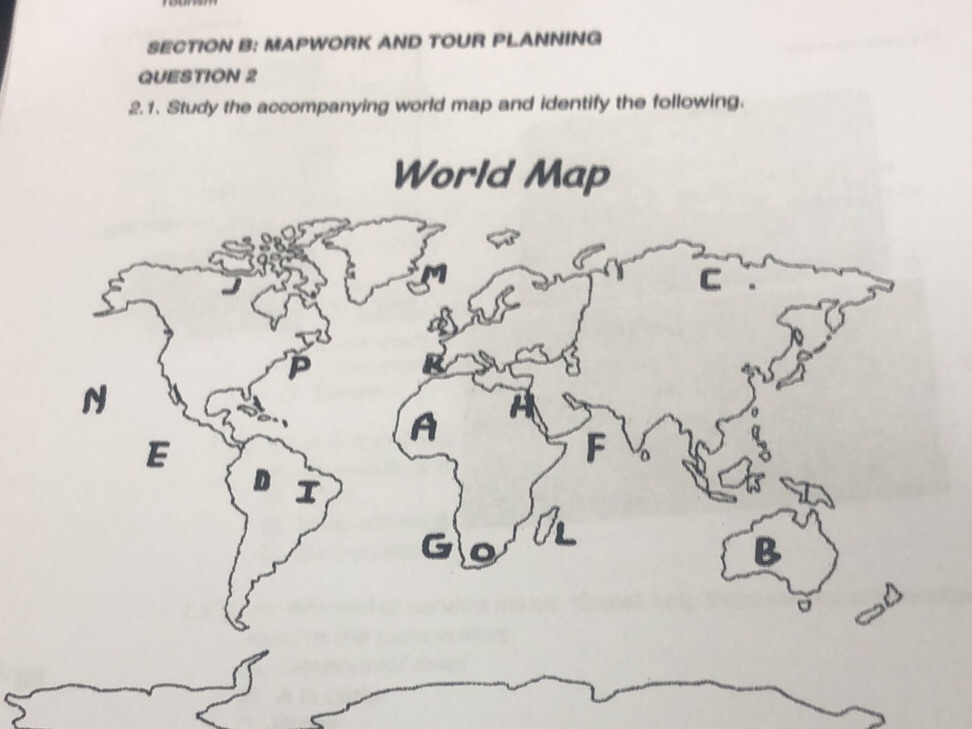 2. Study the accompanying world map and | StudyX