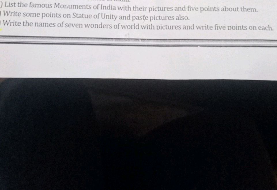 1) List the famous Monuments of India with | StudyX