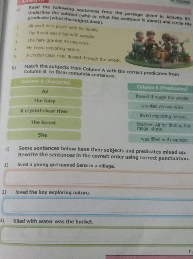 a) Read the following sentences from the | StudyX