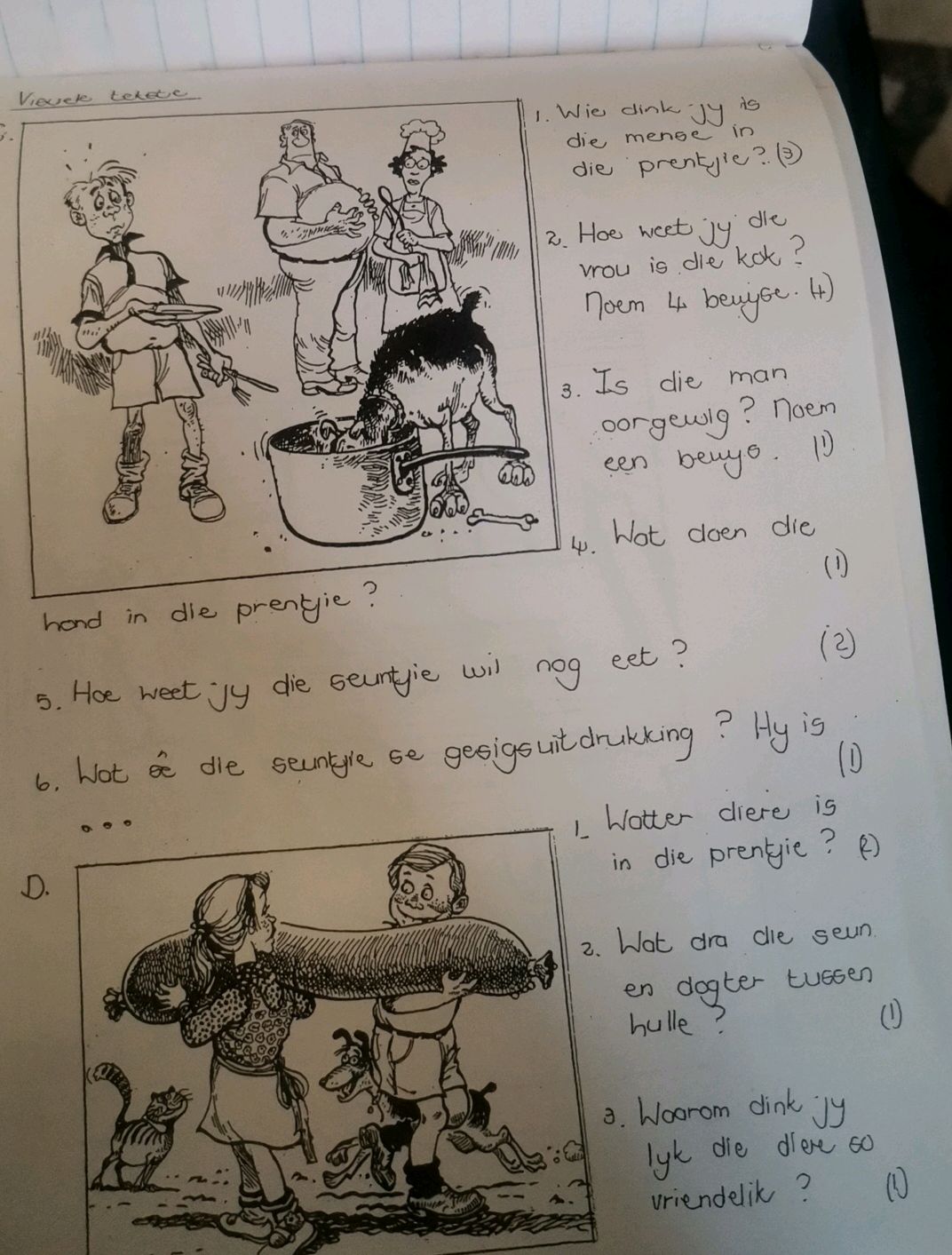 1. Wie dink jy is die mense in die prentjie? | StudyX