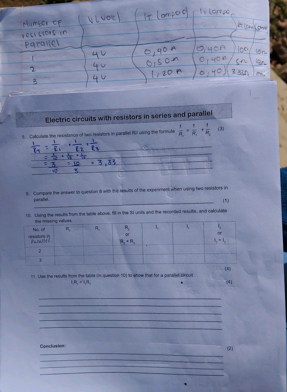 8. Calculate the resistance of two resistors | StudyX