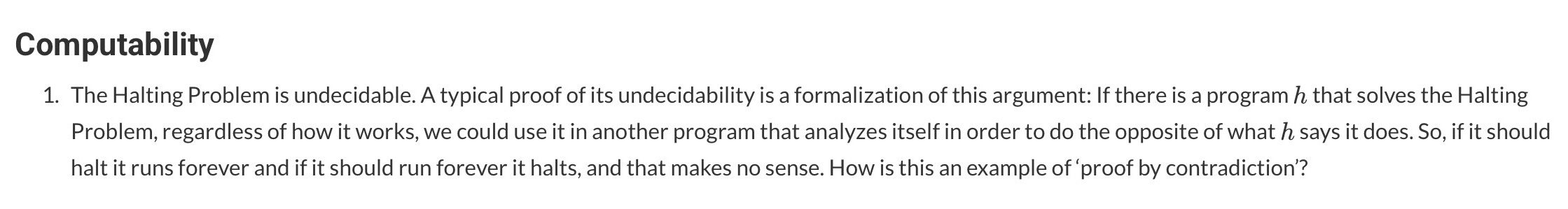 1. The Halting Problem is undecidable. A | StudyX