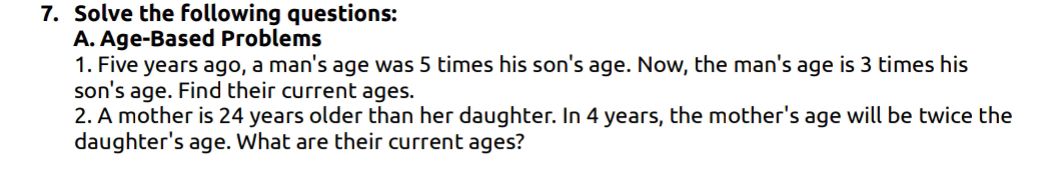 7. Solve the following questions: A. | StudyX