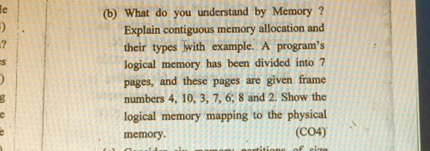 (b) What do you understand by Memory ? | StudyX