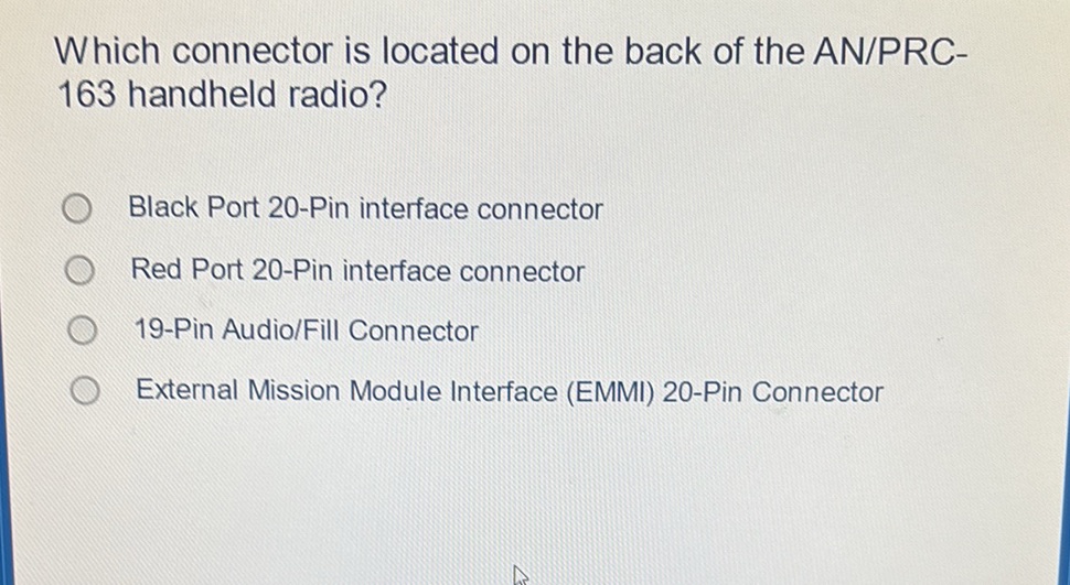 Which connector is located on the back of | StudyX