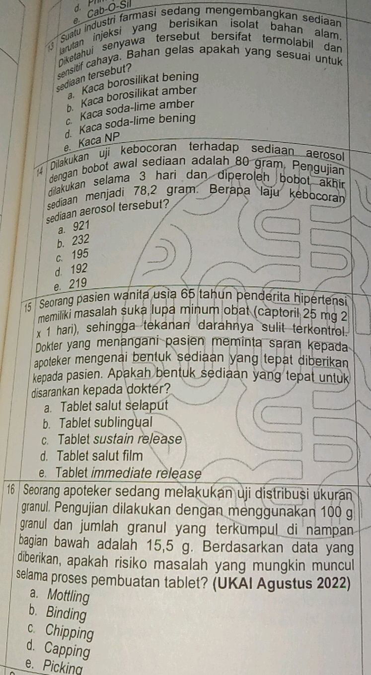13. Suatu industri farmasi sedang | StudyX