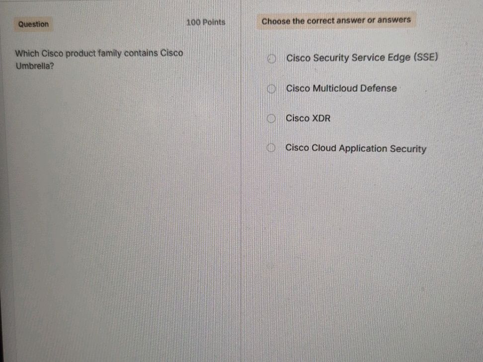 Which Cisco product family contains Cisco | StudyX