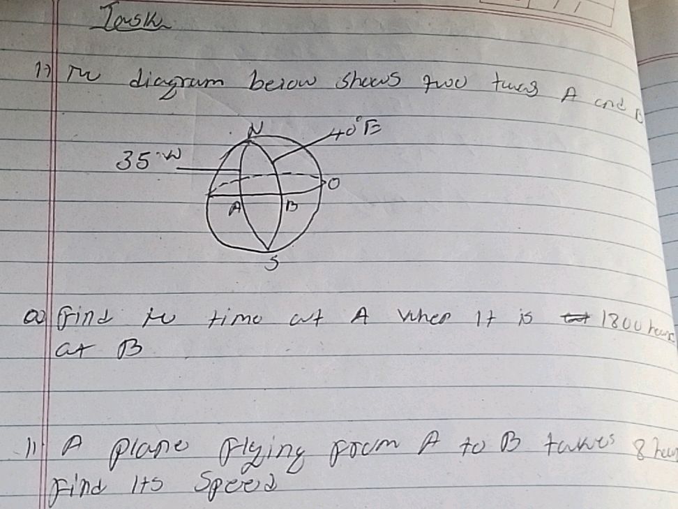 17 The diagram below shows two towns A and | StudyX