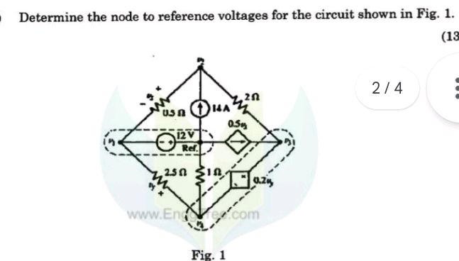 Determine the node to reference voltages for | StudyX