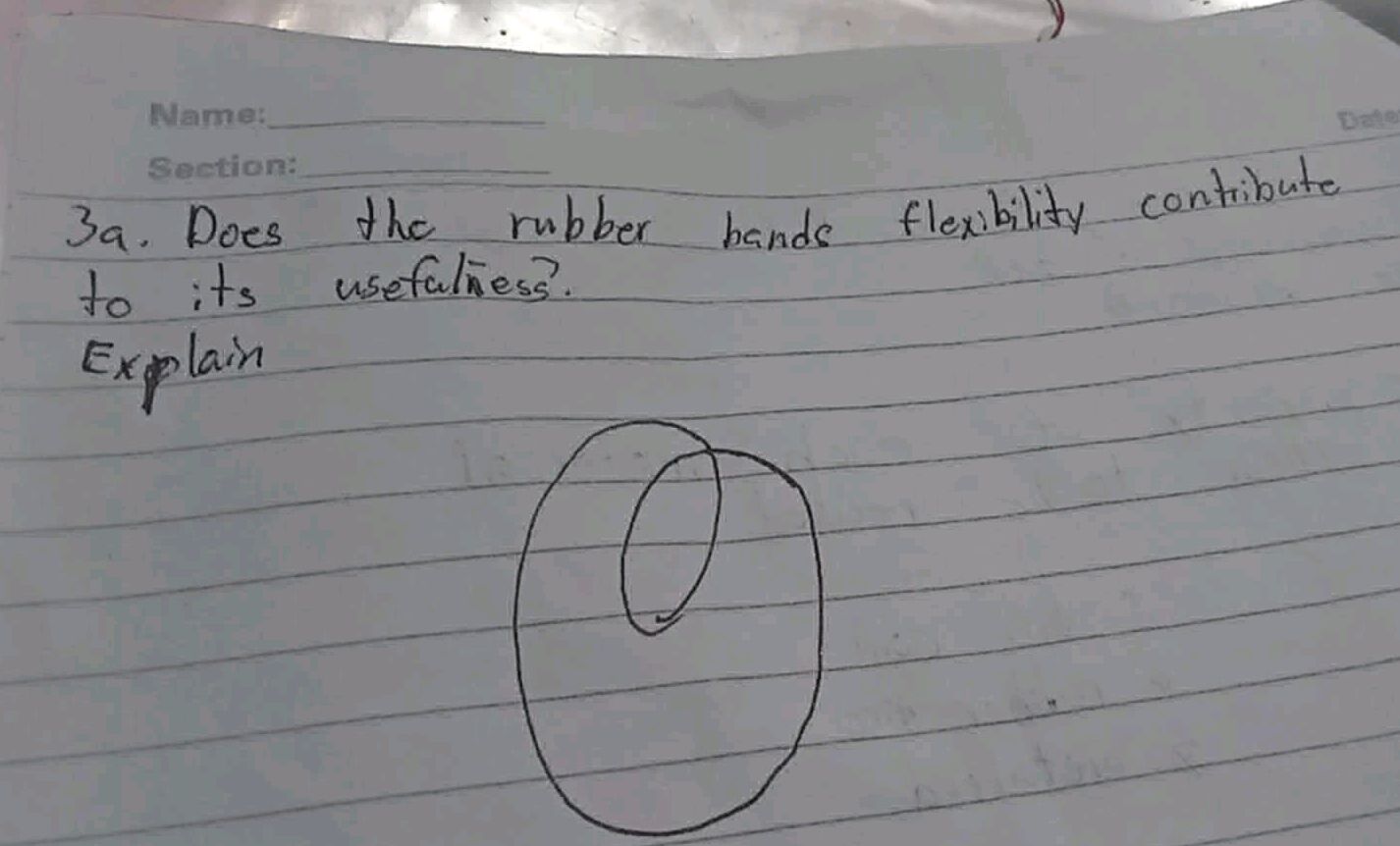 3a. Does the rubber bands flexibility | StudyX