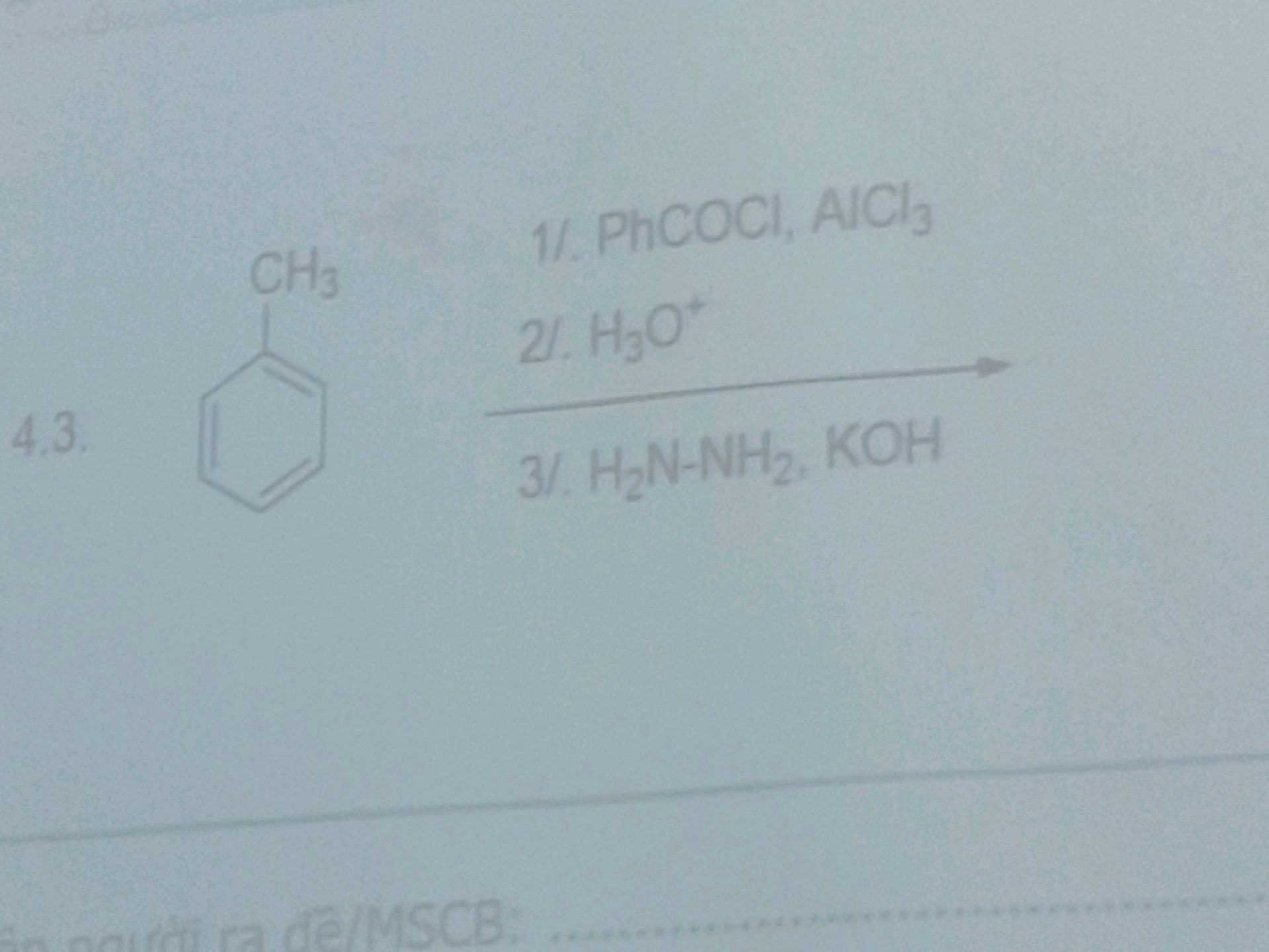 4.3. ${CH3-C6H5}$ (Toluene) undergoes the | StudyX