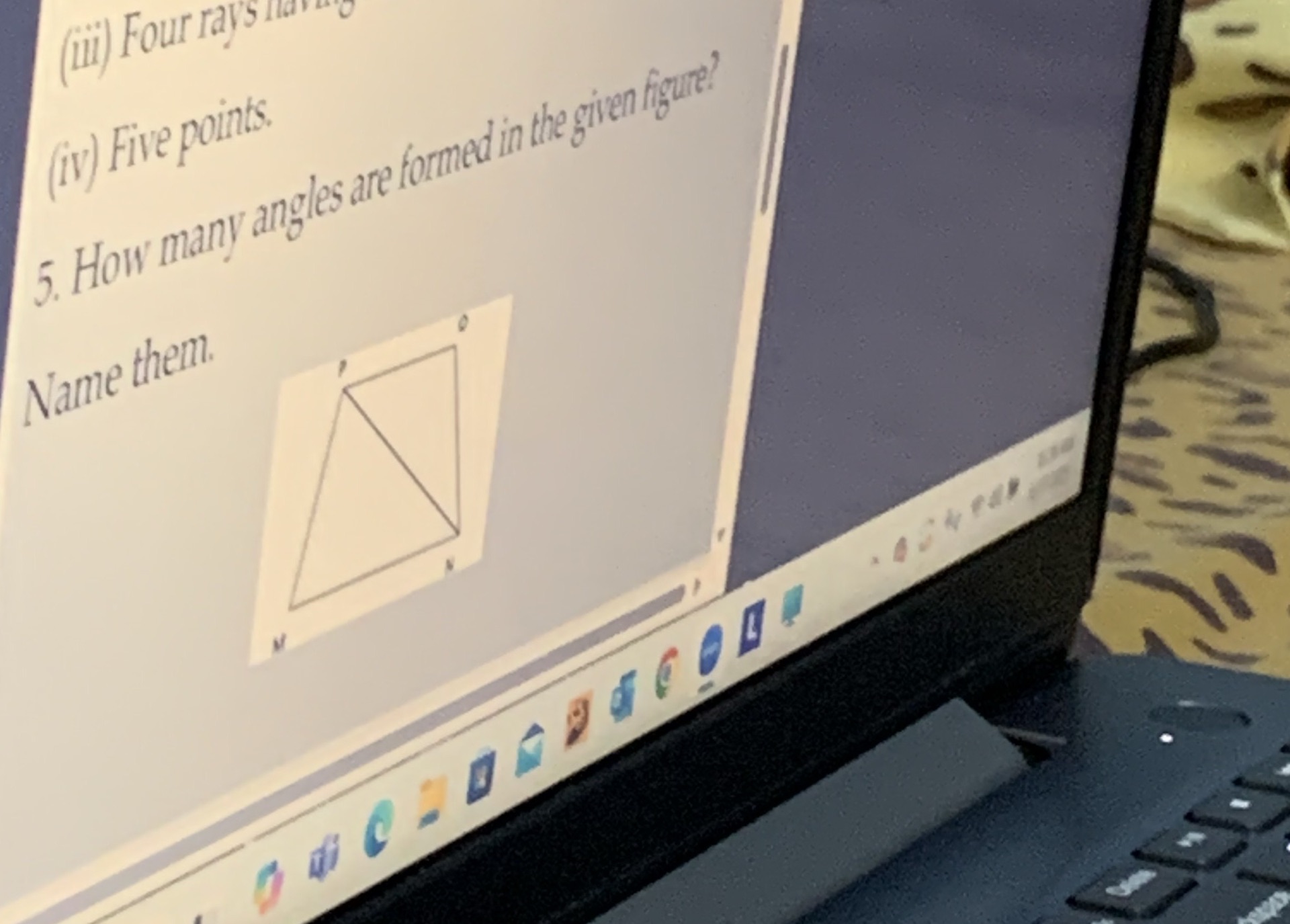 How many angles are formed in the given