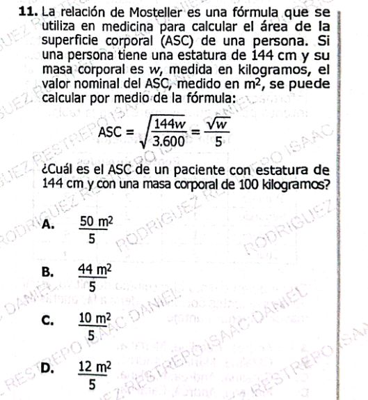 11. La relación de Mosteller es una fórmula | StudyX