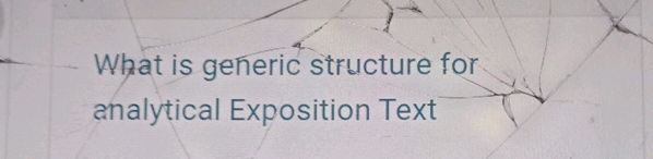 What is generic structure for analytical | StudyX