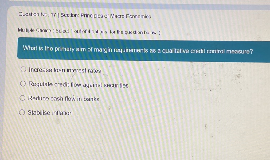 What is the primary aim of margin | StudyX