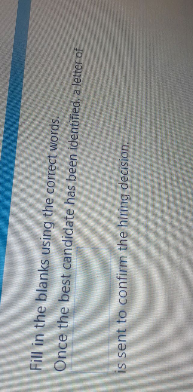 Fill in the blanks using the correct words. | StudyX