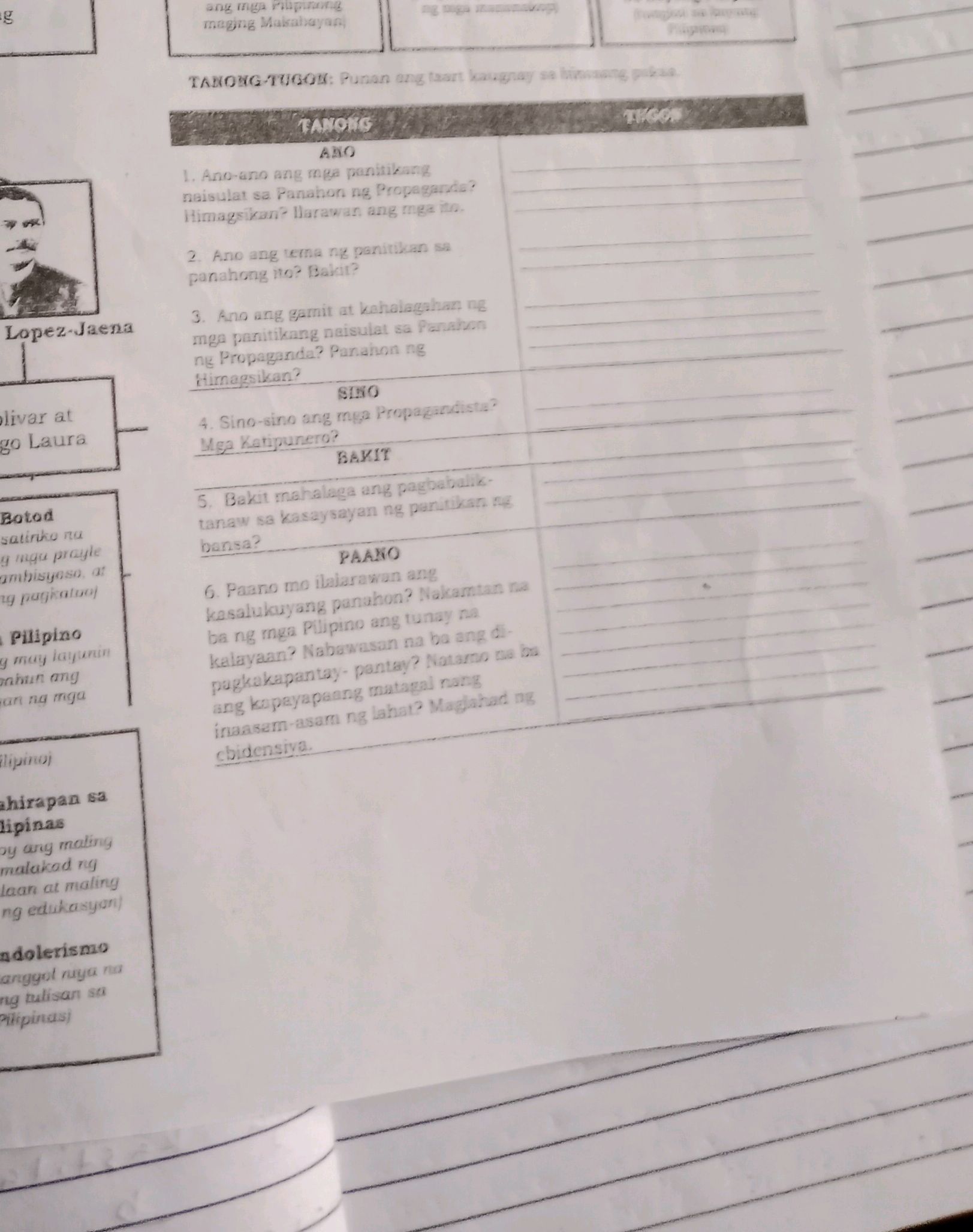 TANONG-TUGON: Punan ang taart kaugnay sa | StudyX