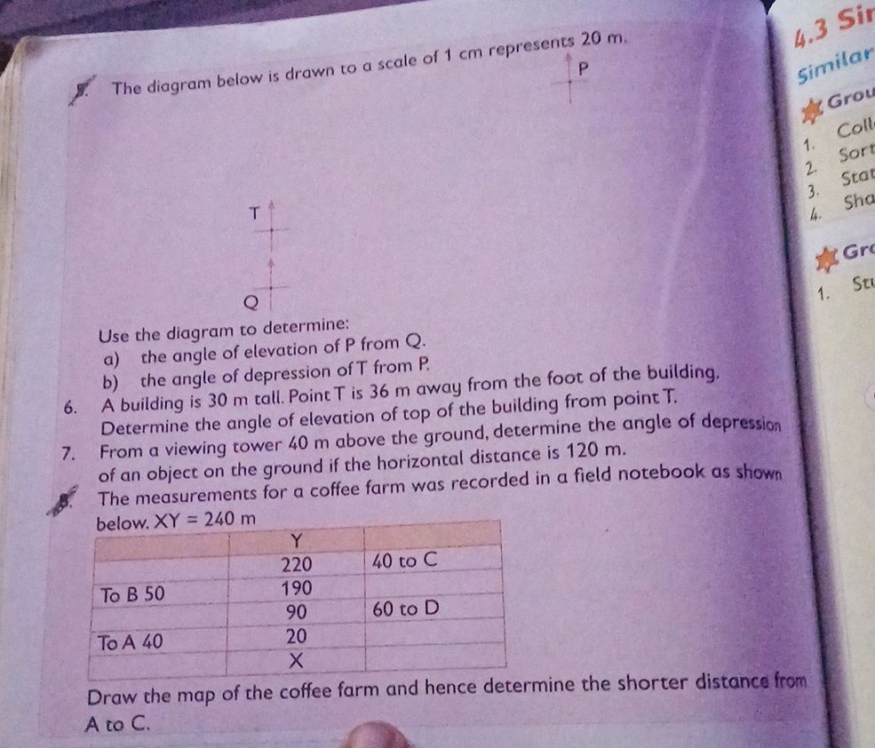 The diagram below is drawn to a scale of 1 | StudyX