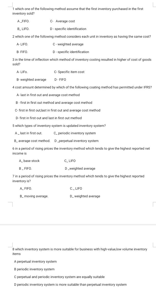 1 which one of the following method assume | StudyX
