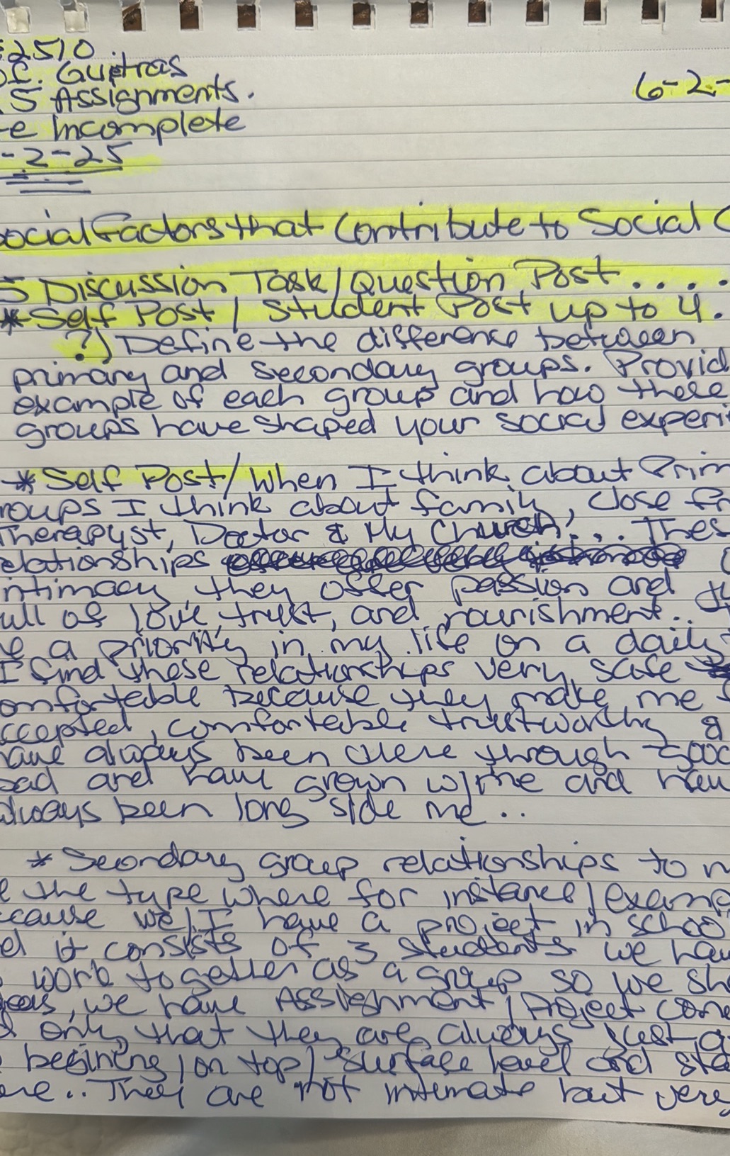 Define the difference between primary and | StudyX