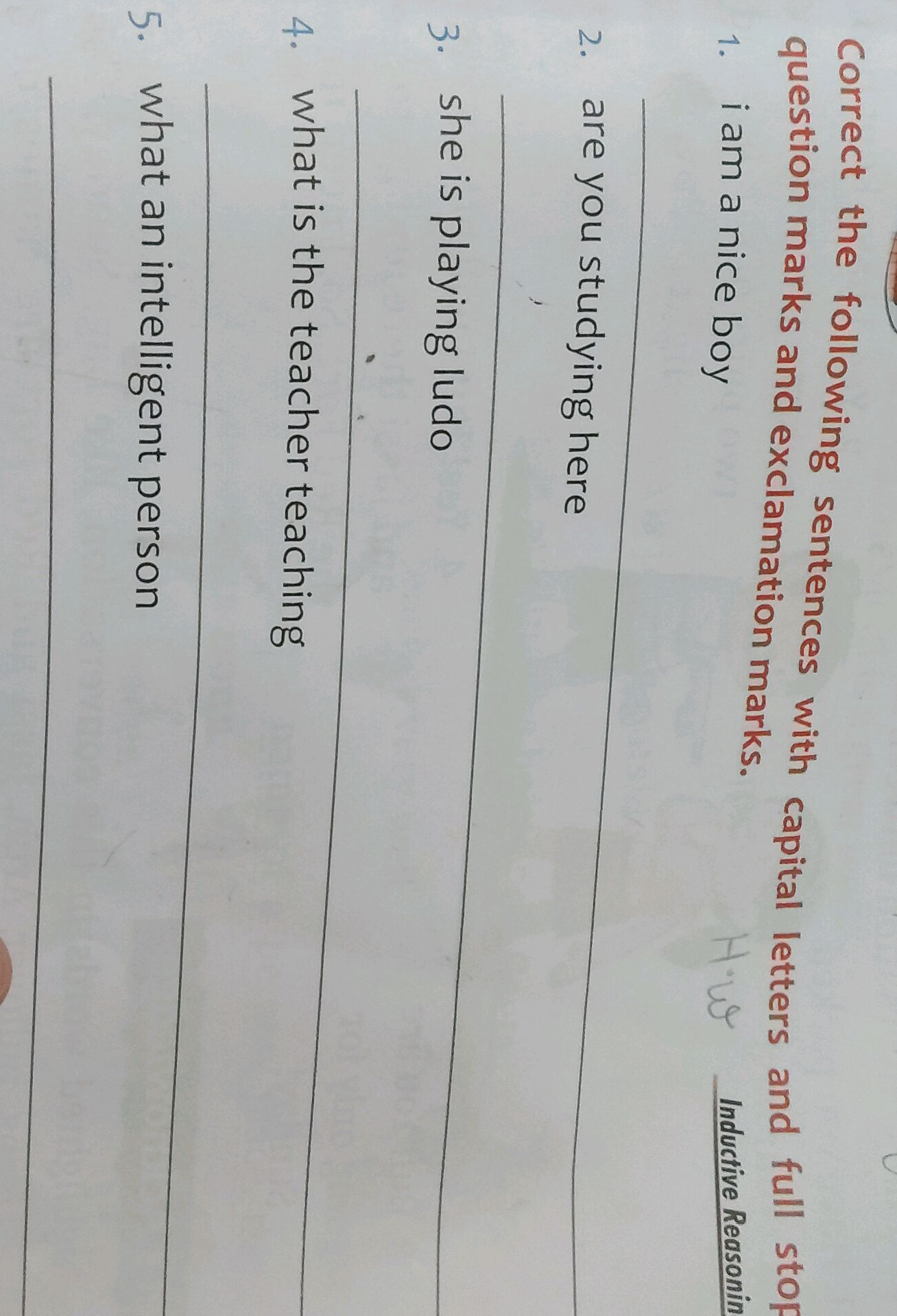 Correct the following sentences with capital | StudyX