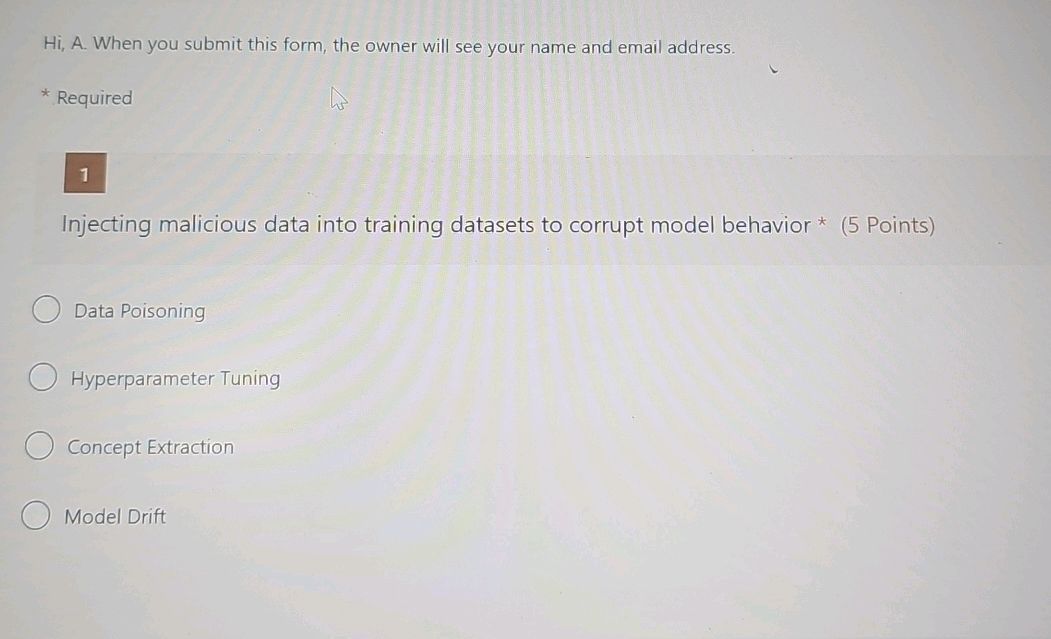 Injecting malicious data into training | StudyX