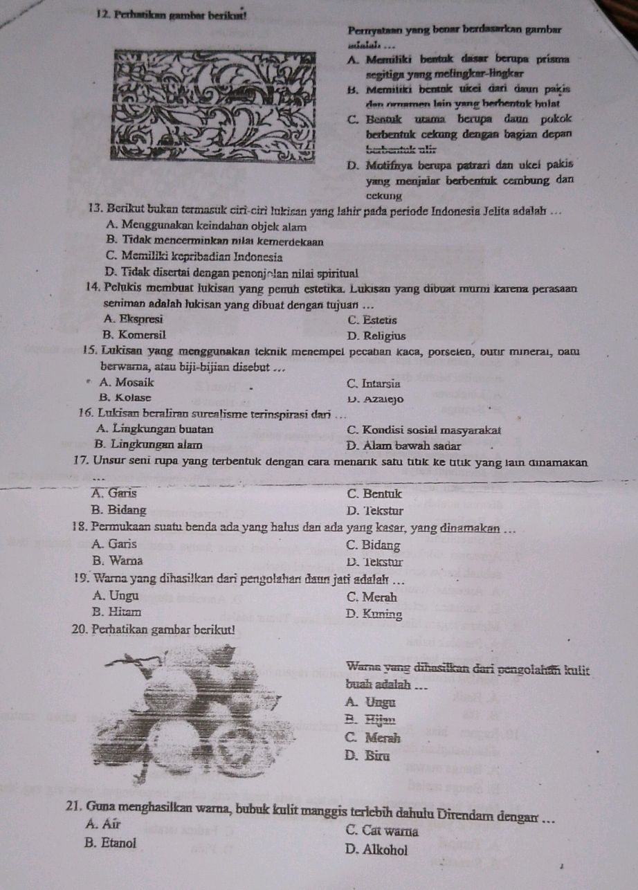 12. Perhatikan gambar berikut! Pernyataan | StudyX