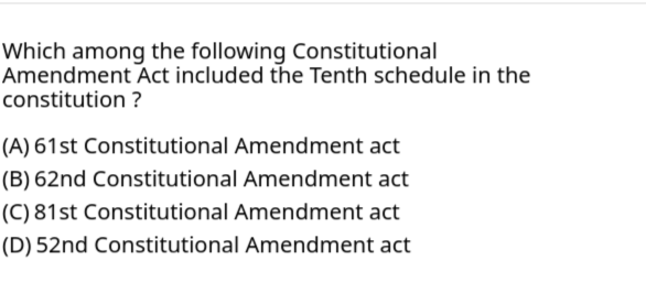 Which among the following Constitutional | StudyX