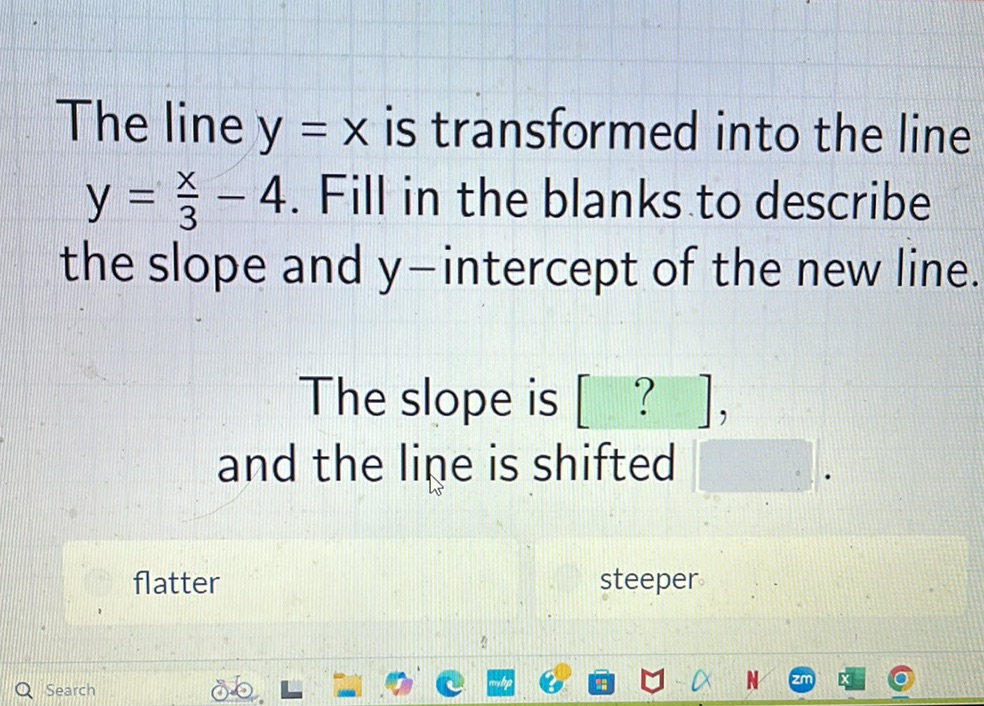 The line $y = x$ is transformed into the | StudyX