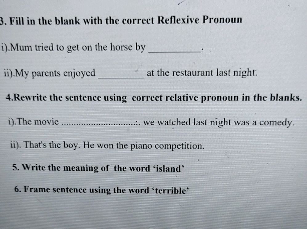 3. Fill in the blank with the correct | StudyX