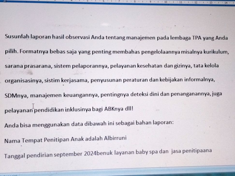 Susuntah laporan hasil observasi Anda | StudyX