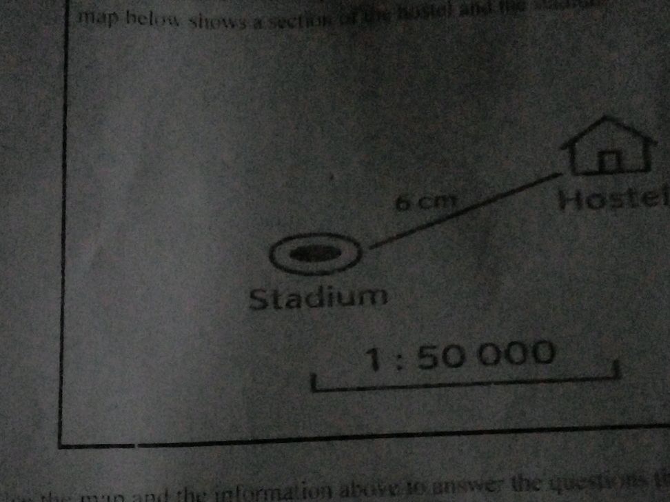 map below shows a section of the hostel and | StudyX