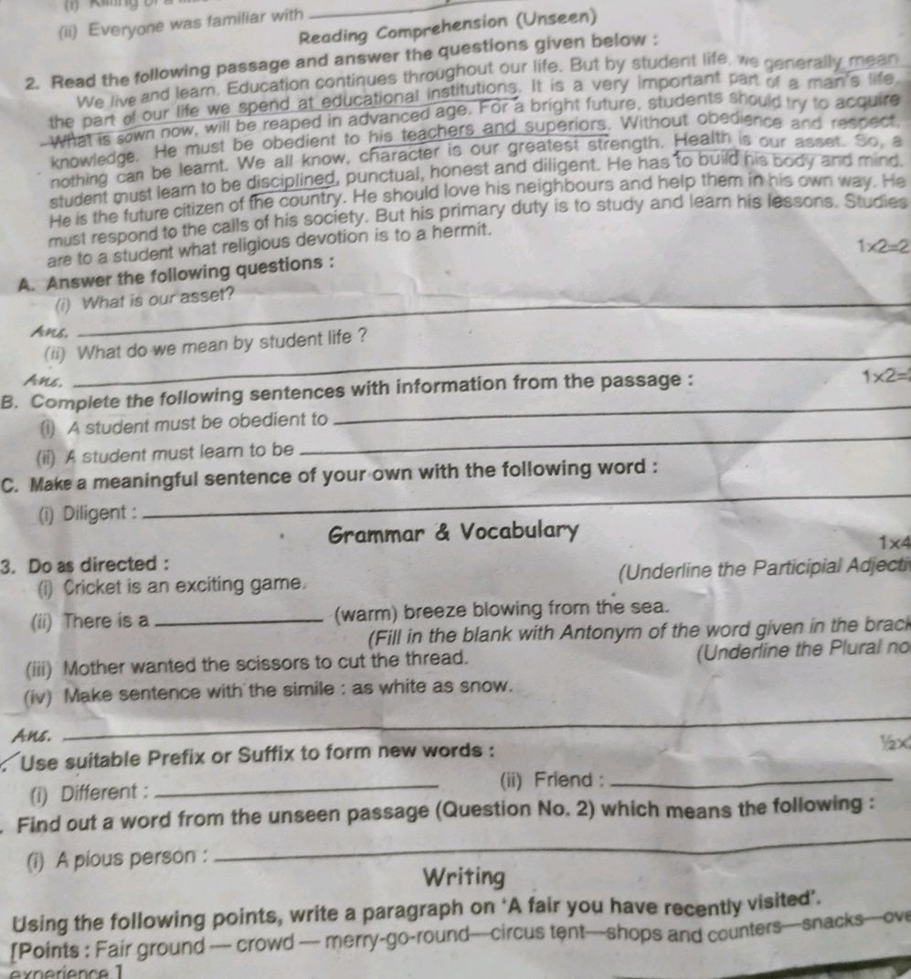 2. Read the following passage and answer the | StudyX