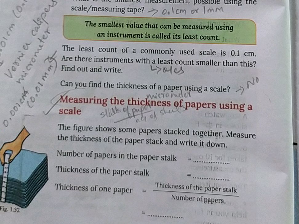 Can you find the thickness of a paper using | StudyX
