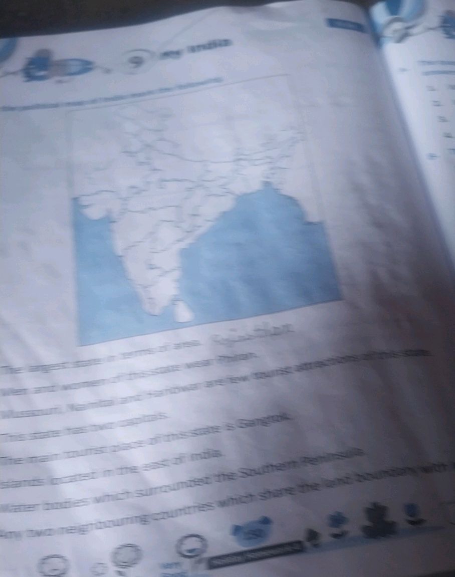The political map of India Water bodies | StudyX